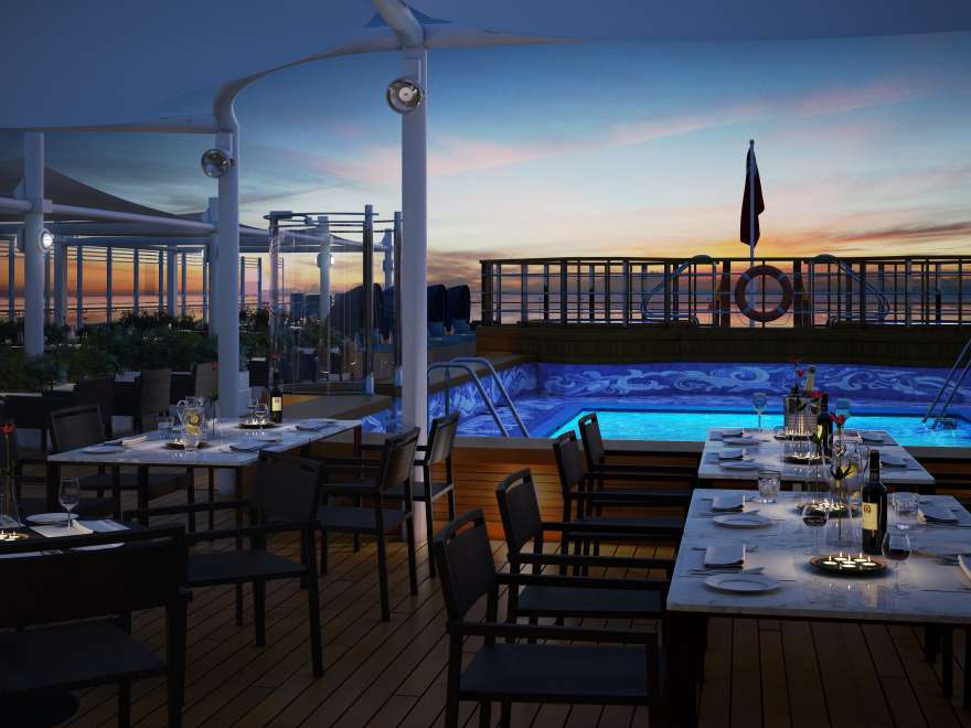 The Verandah Restaurant - French Cuisine - Cunard Cruise Line