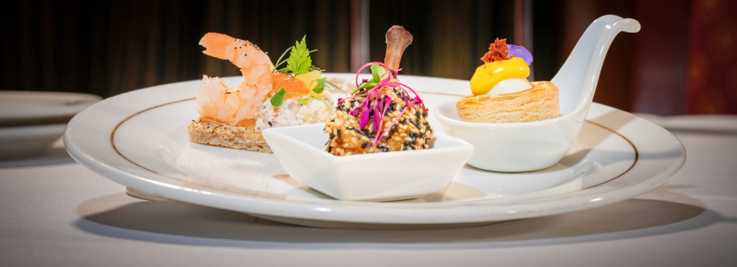 View culinary delights On Board The Cunard Cruise Line