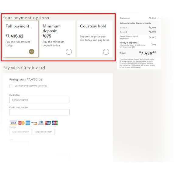 Guide to booking cruises online with Cunard